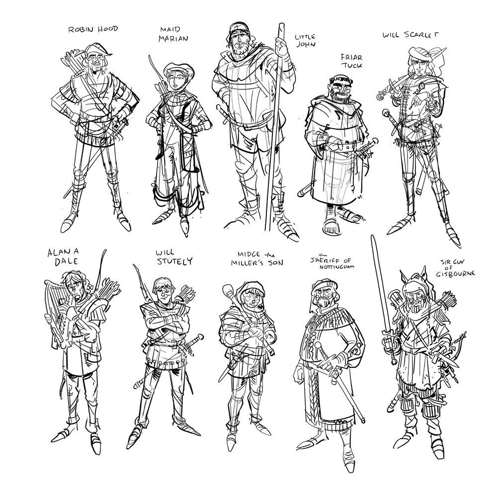 Robin Hood Wooden Figure Set