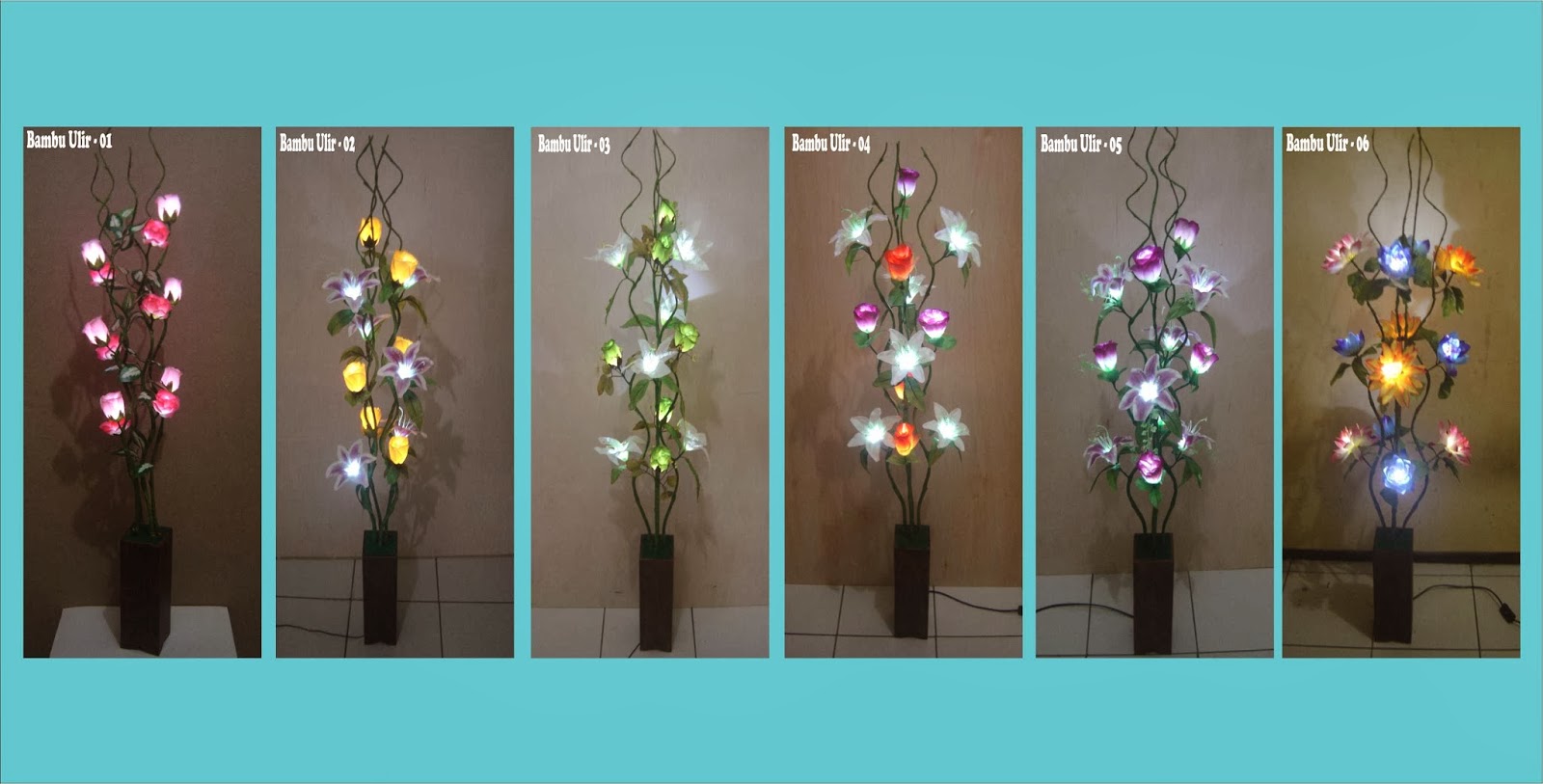 Lampu Bunga Hias: LamPu BuNGa Bambu ULIR