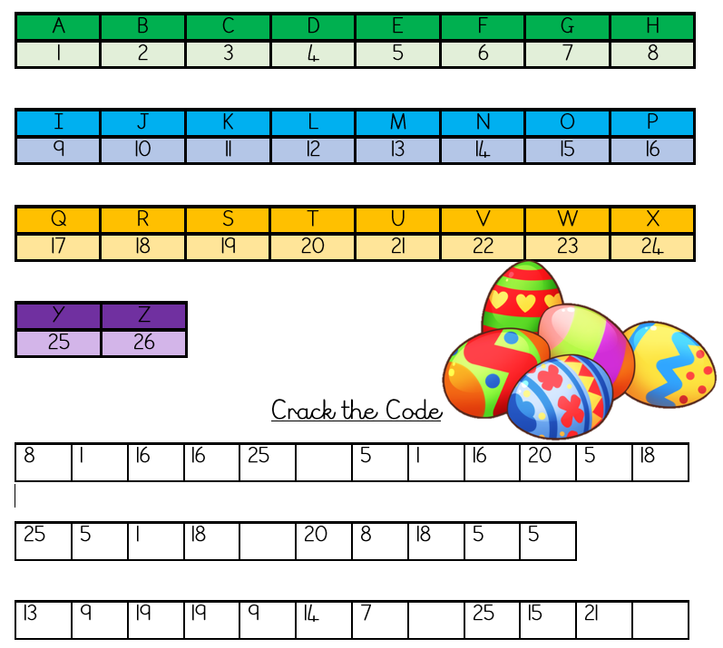 Year 3: Crack the Easter Code
