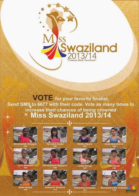 Miss Swaziland 2013/14 Finalists: Vote for your favourite girl!