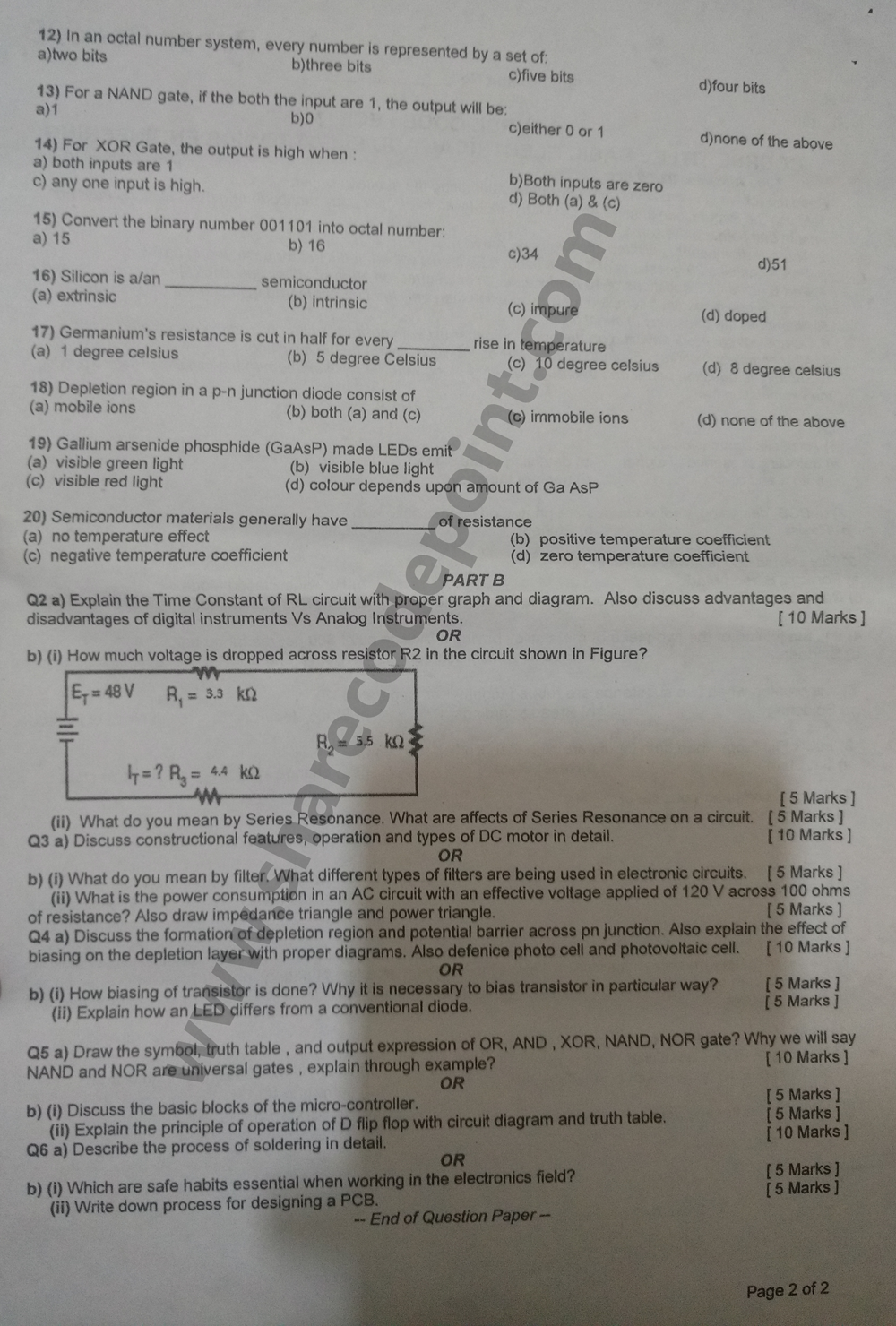 ECE131 : Basic Electrical And Electronics Engineering End Term Exam ...