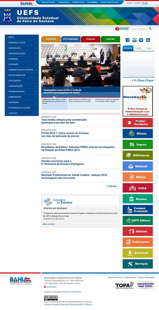 Inscrição Vestibular UEFS 2017