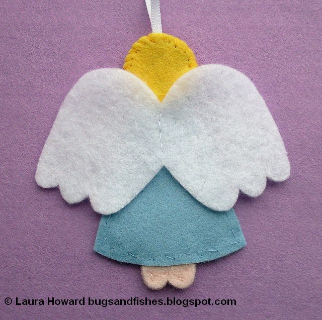 Bugs and Fishes by Lupin: How To: Felt Angel Ornament #2