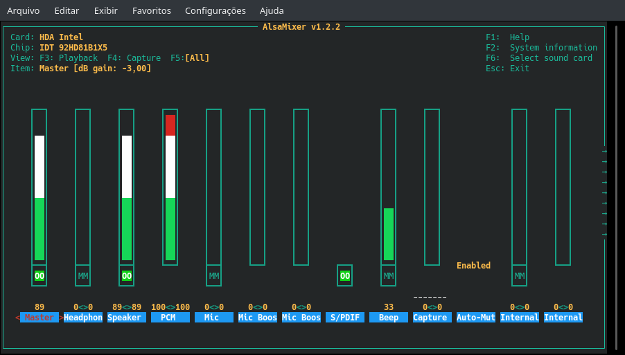 Definir volume de som na sua distribuição Linux