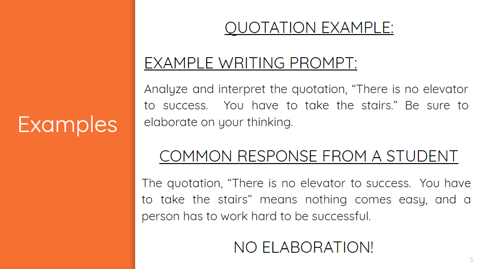 Teaching Your Students to Elaborate on Their Writing & Thinking ...