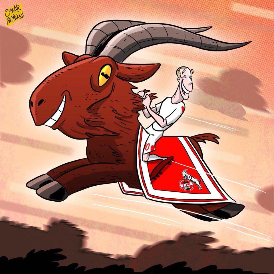 Omar Momani cartoons: Podolski and Koln