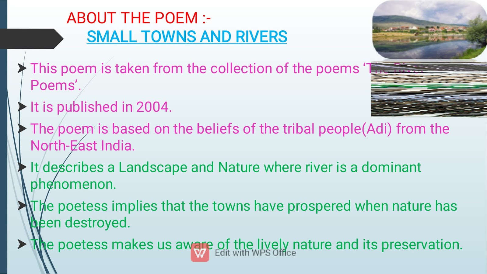 English for Jr. College: 2.8 Small Towns and Rivers