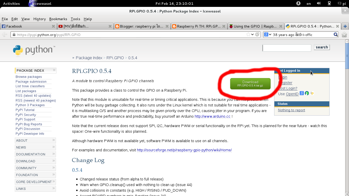 Raspberry Pi ไทย Gpio Raspberry Pi Python