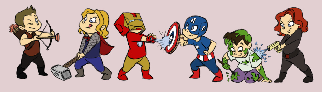 The Art of Danielle Mahaffey: Mini Avengers
