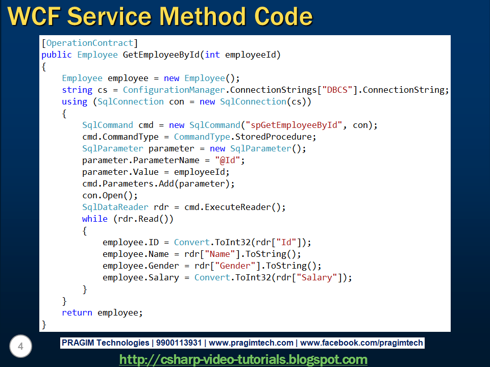 Sql Server Net And C Video Tutorial How To Call Wcf Service Using Jquery
