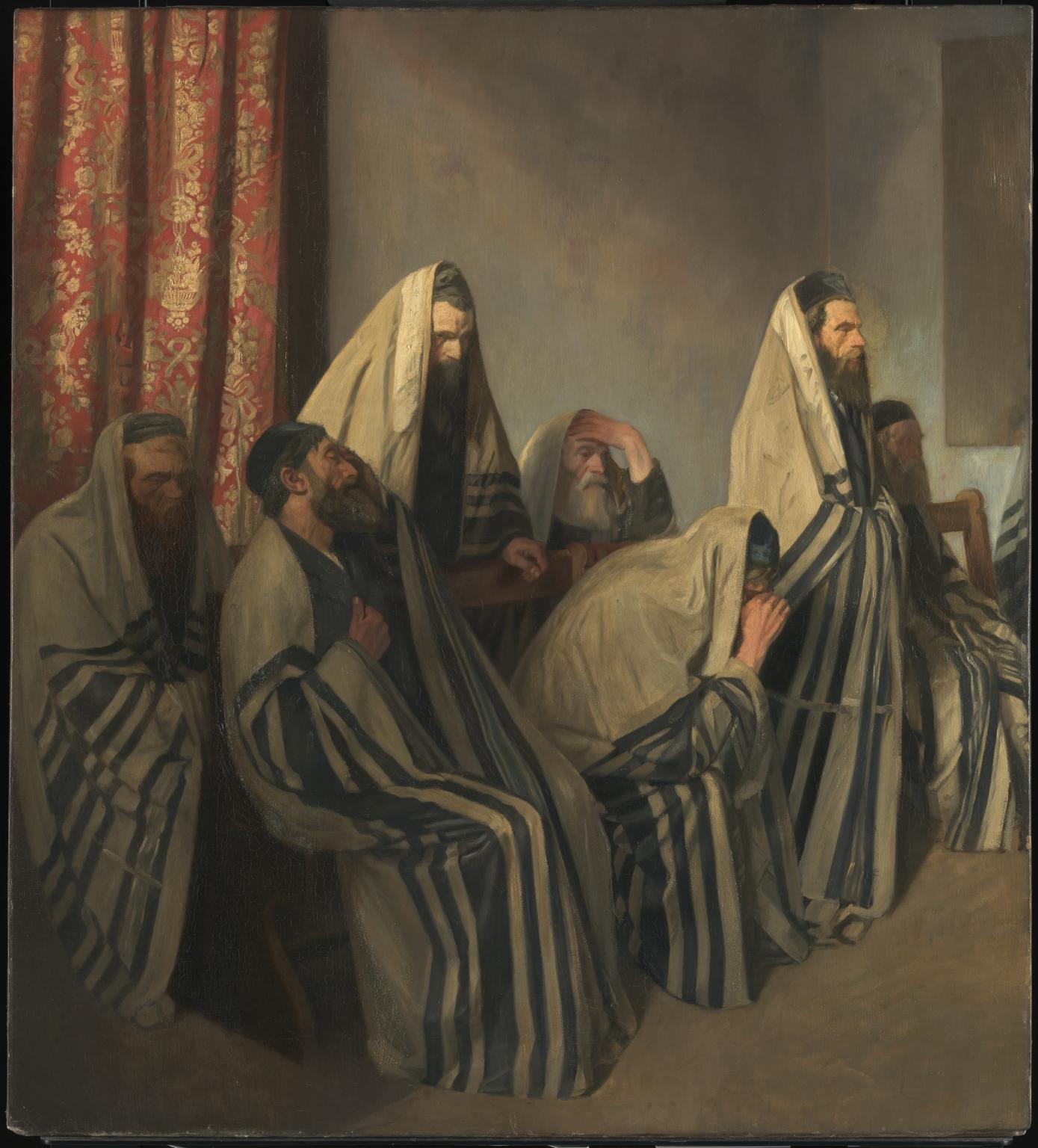 Post-Postmortem: Jews Mourning in the Synogaugue, Sir William Rothstein ...