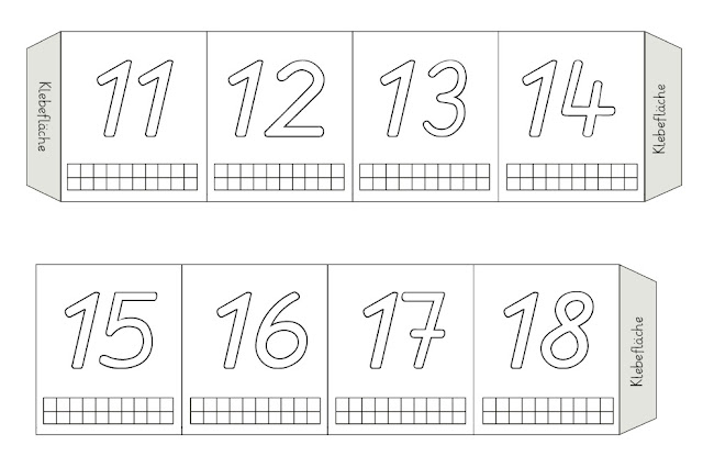 Grundschultante: Erweiterung Leporello Zahlen