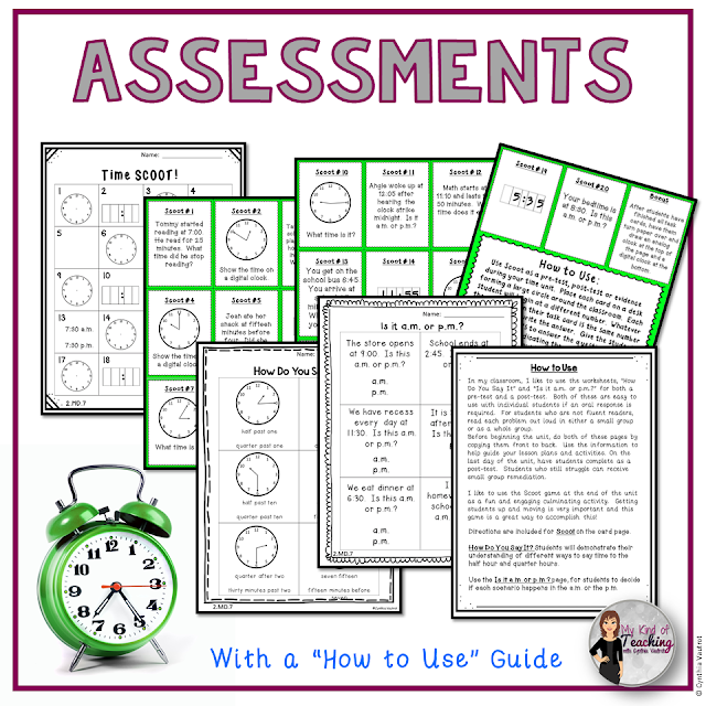 My Kind of Teaching: Telling Time to the Hour, Half Hour, Quarter Hour ...