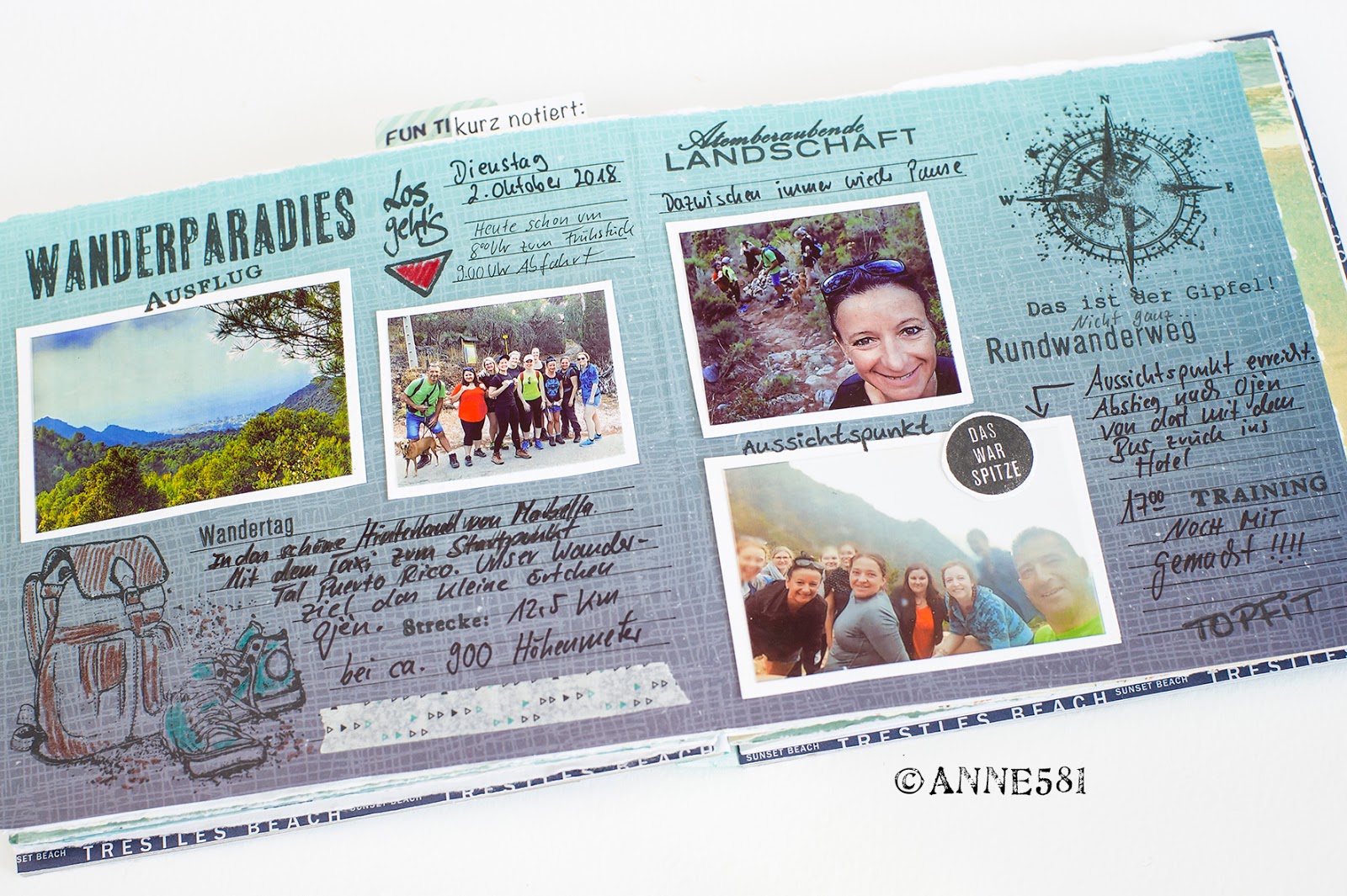 Anne581: Reisetagebuch während der Reise im Scrapbooking-Stil gemacht
