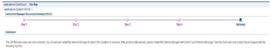 Concurrent Manager Recovery Wizard