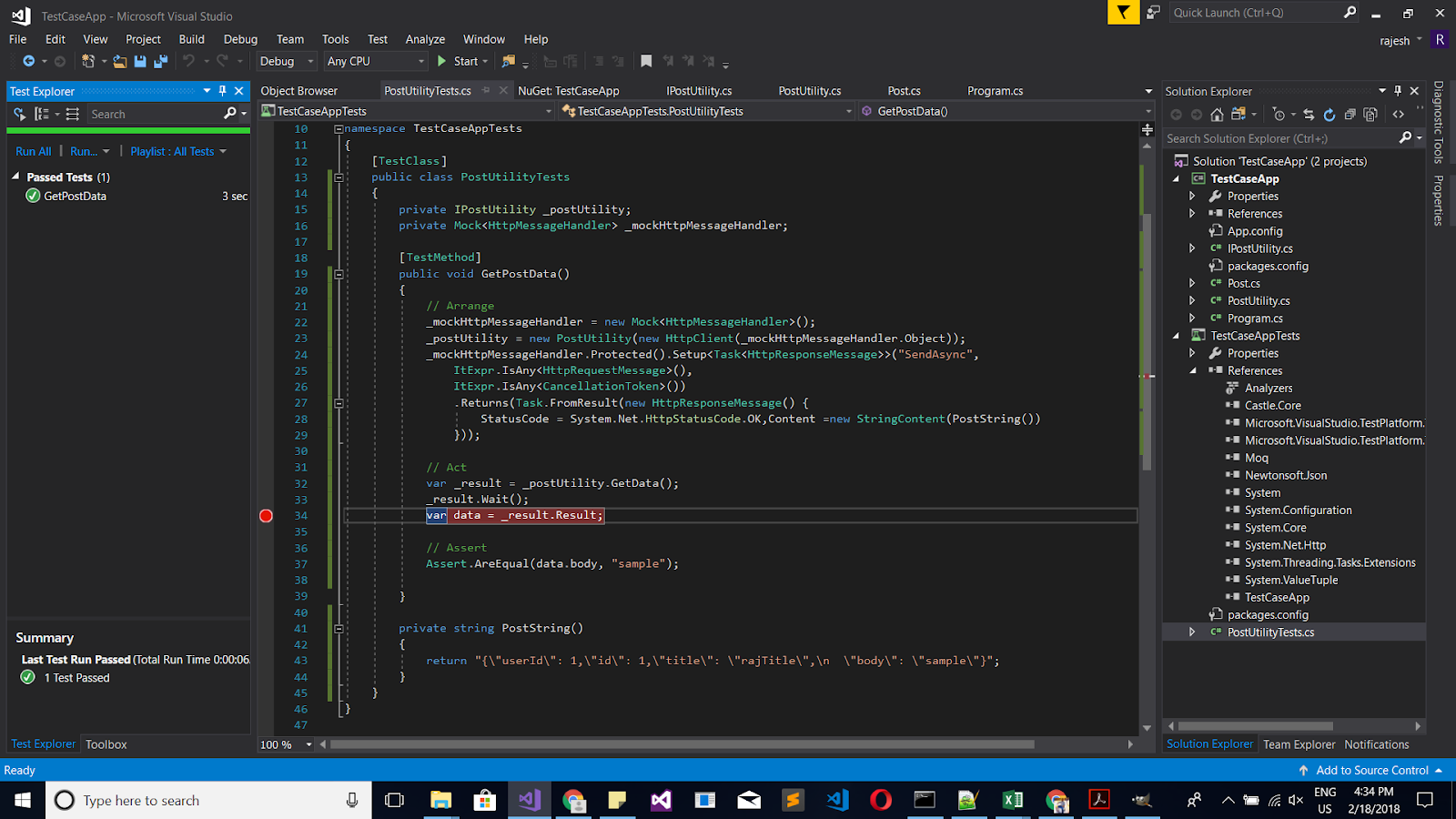 DotNet Developer Blog: Mock HttpClient Using HttpMessageHandler in Moq