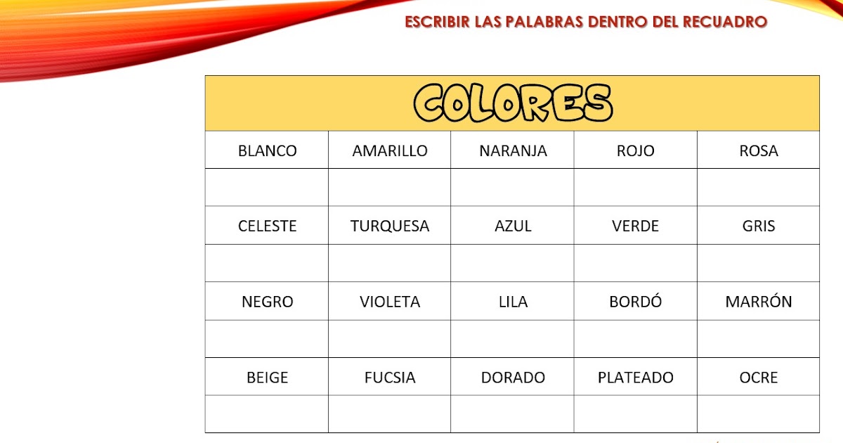 Cultura y TIC: 1ER GRADO - LENGUA - ESCRIBIR LAS PALABRAS DENTRO DEL ...