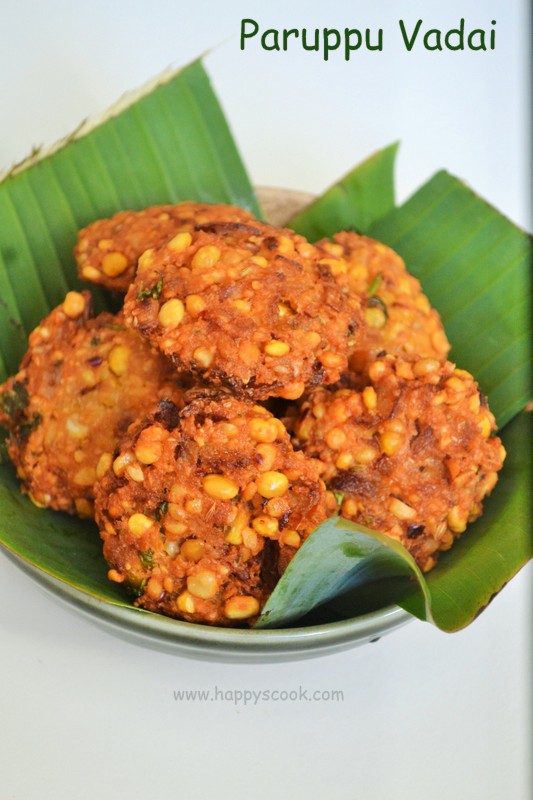 Paruppu Vadai Recipe | Masala Vadai | Parippu Vada | Dal Vadai | Happy ...