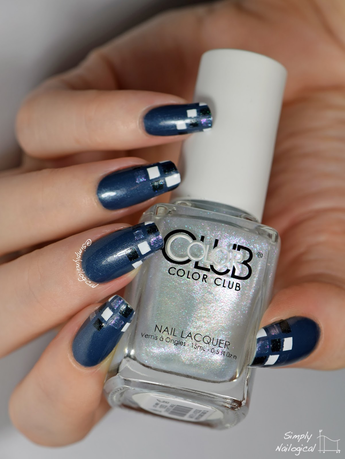 Simply Nailogical: Geometric square colour-blocking easy nail art