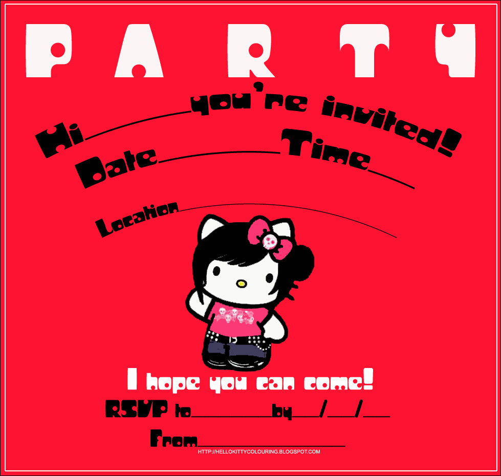 HELLO KITTY COLORING PAGES