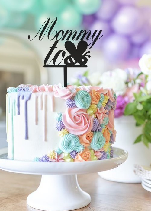 Pregnancy cake topper