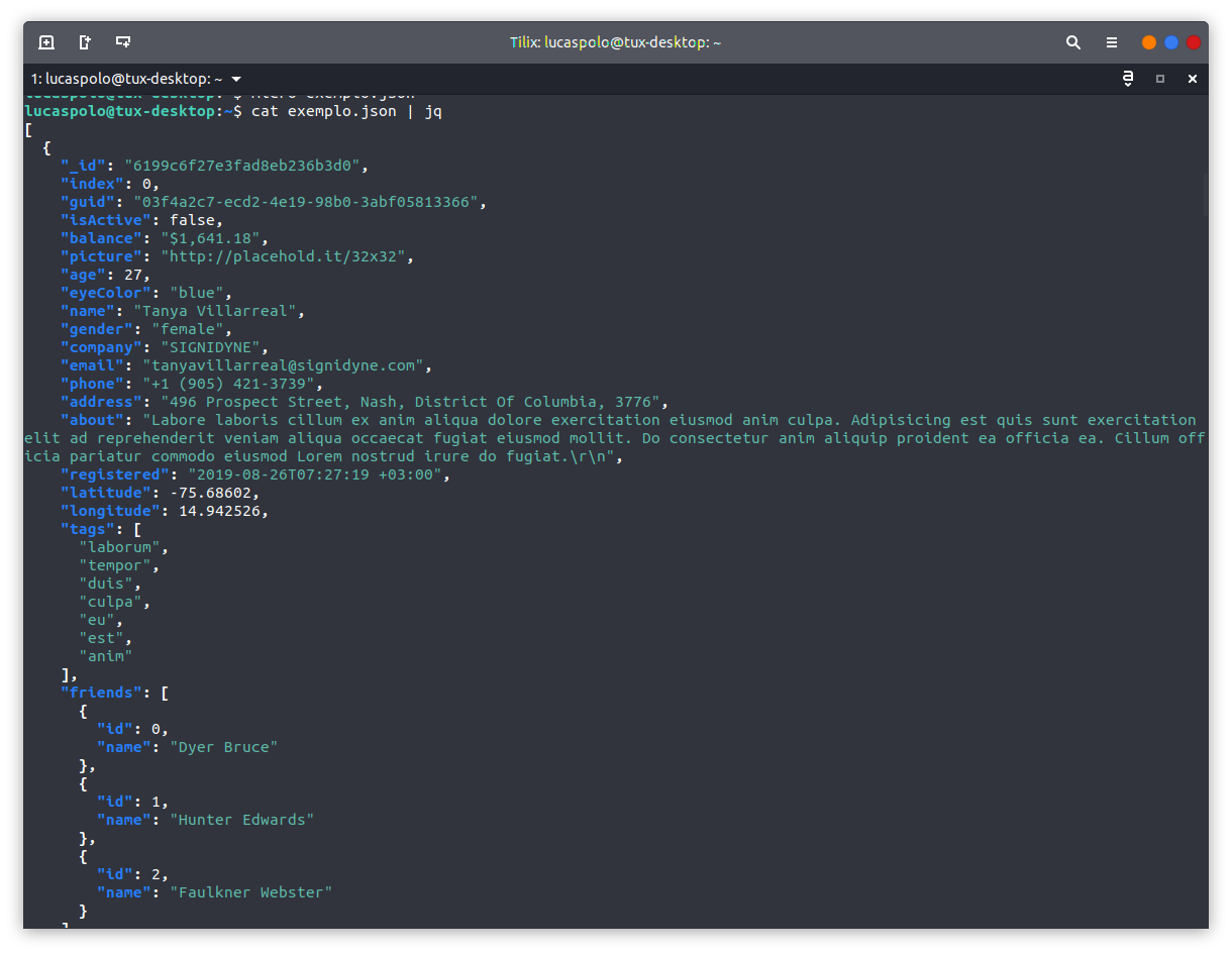 Lucaspolodev Fazendo Queries Em Json Com Jq