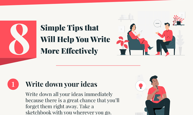 Simple Tips to Help You Write More Efficiently #Infographic - Visualistan
