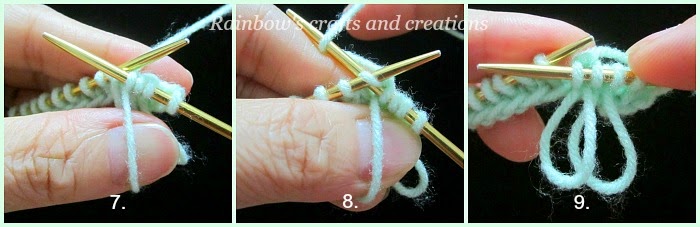 Rainbow's Crafts and Creations: How to Knit the Double-Loop Stitch