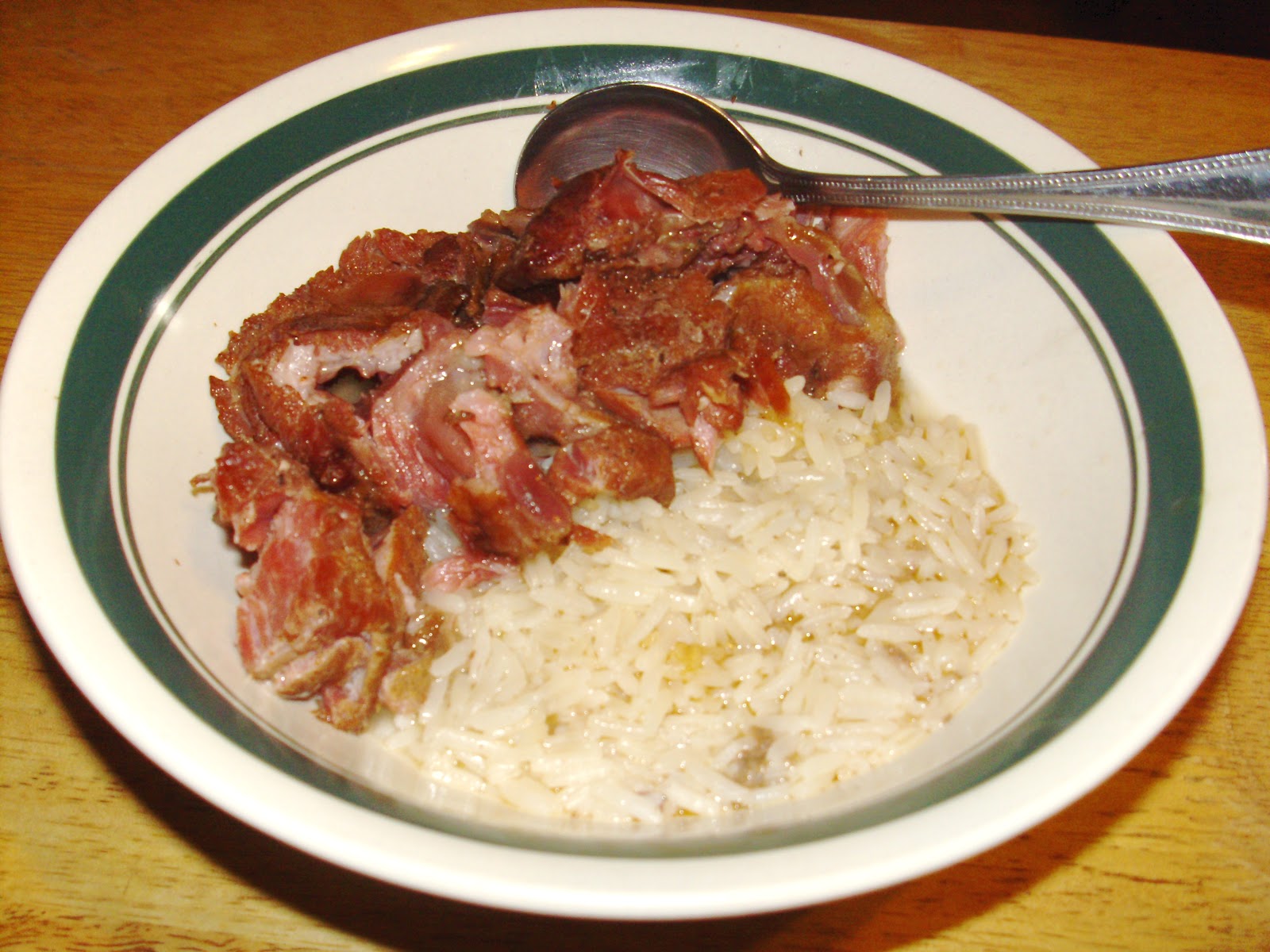 On the Garden Path at 5~Acre Farm: Dinnertime: Pork Neck Bones & Rice