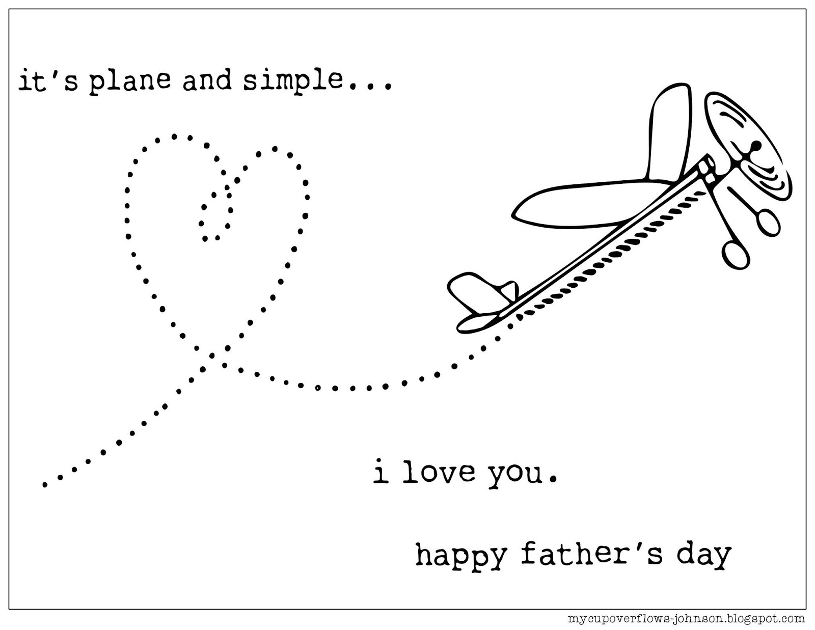 My Cup Overflows: Father's Day Coloring Pages
