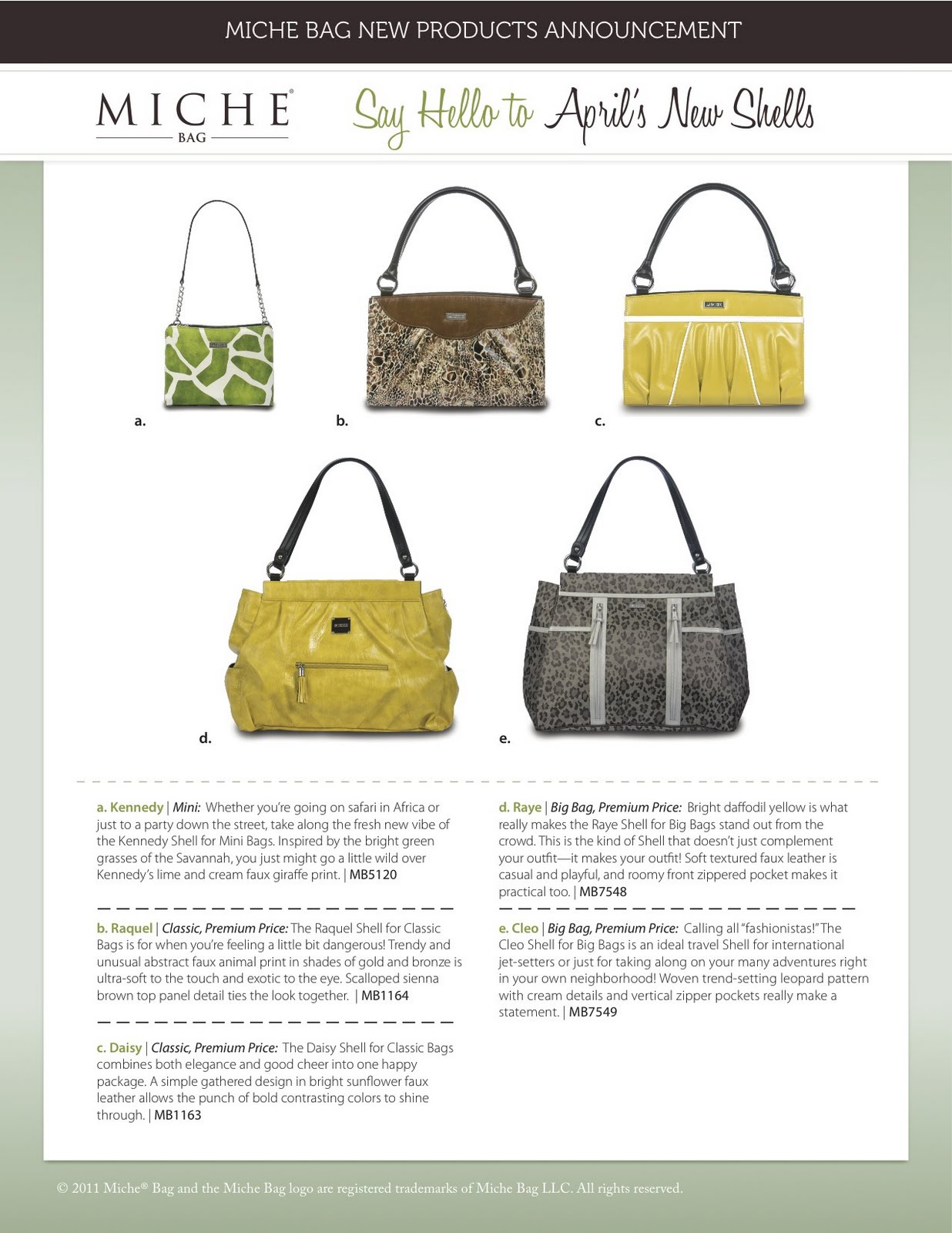 Miche Bag Information