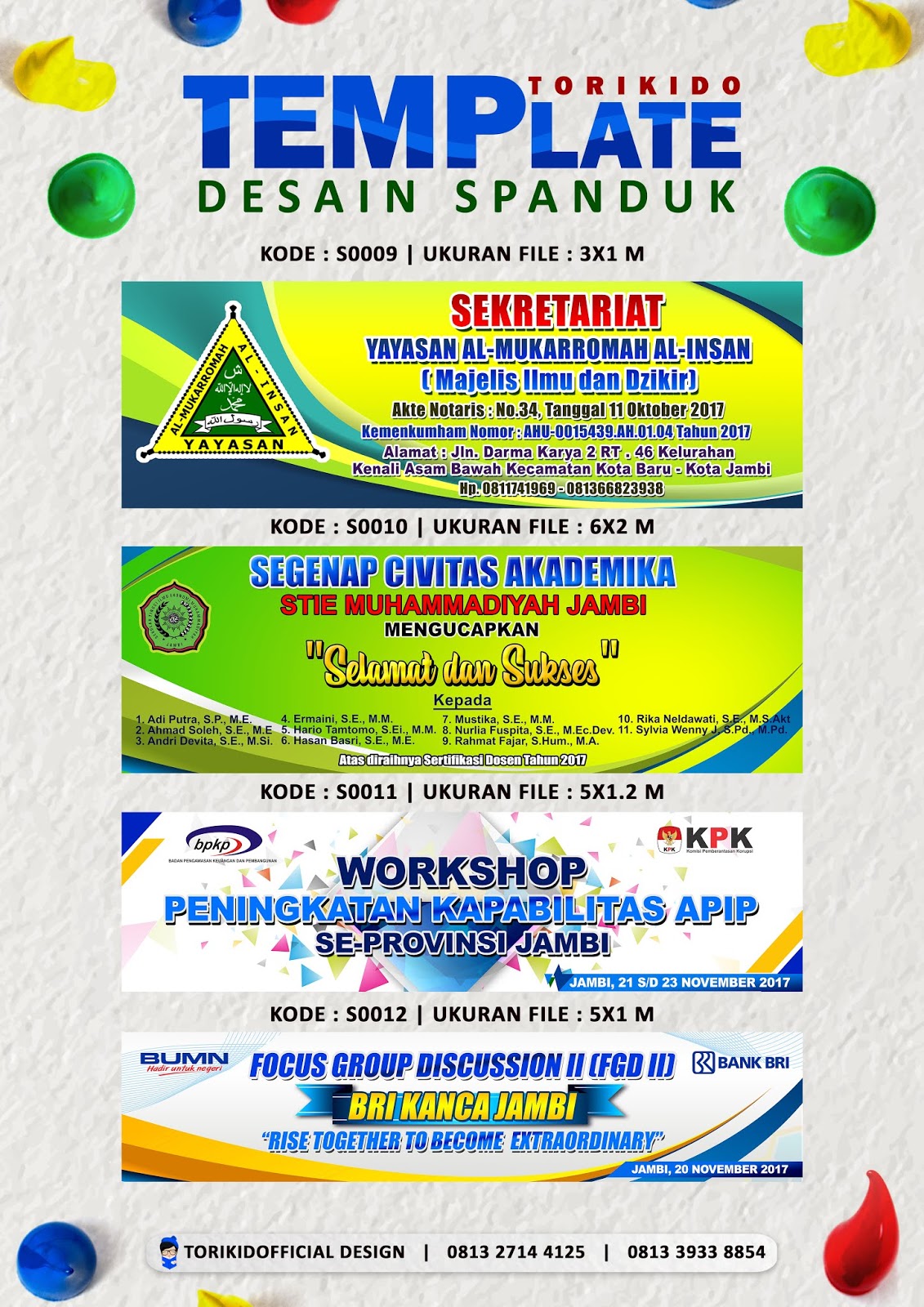 TEMPLATE DESAIN SPANDUK | Torikido Official