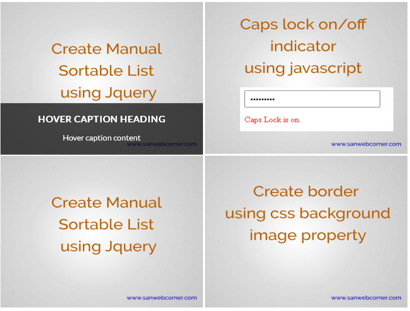 Show Caption on Hover image using pure Css