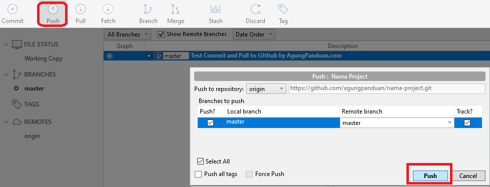 Cara Upload Project Ke Github Menggunakan SourceTree - AGUNG TUTORIAL