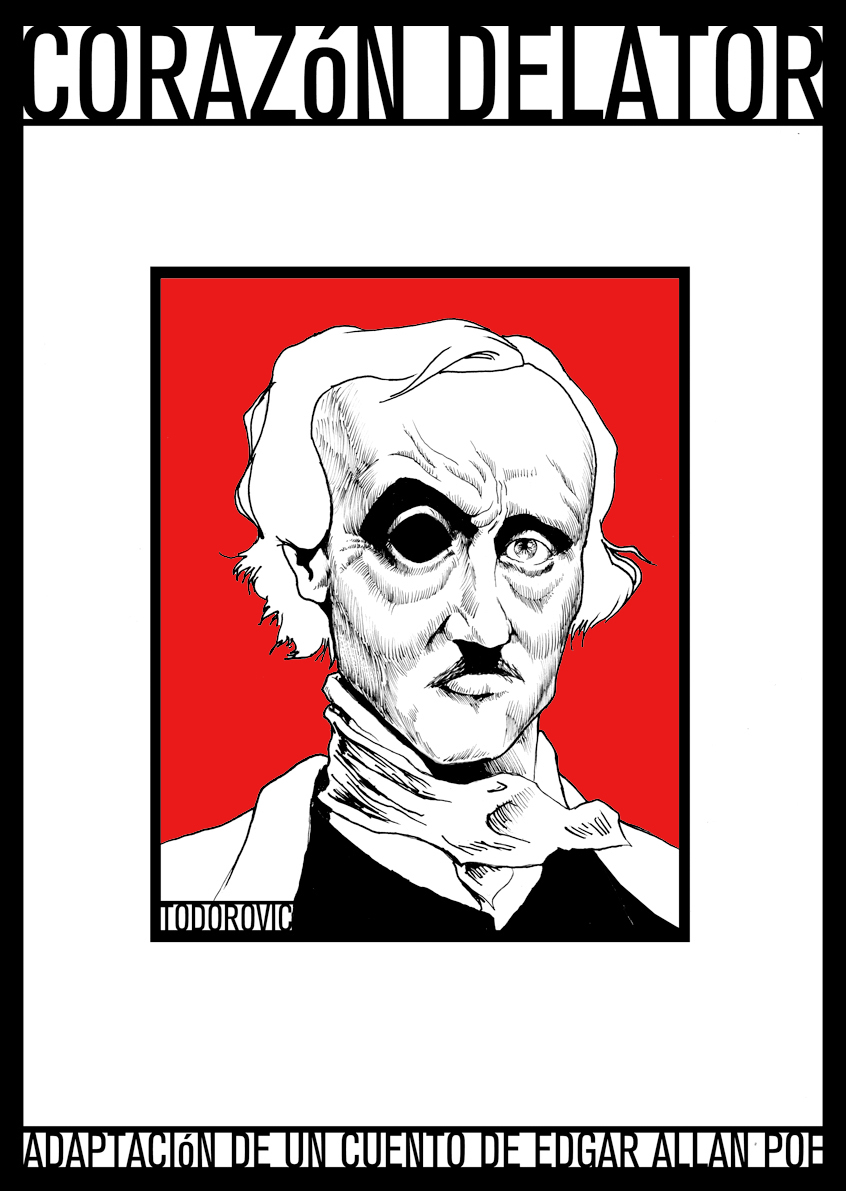 Personajes ilustrados: Edgar Allan Poe | Corazón Delator
