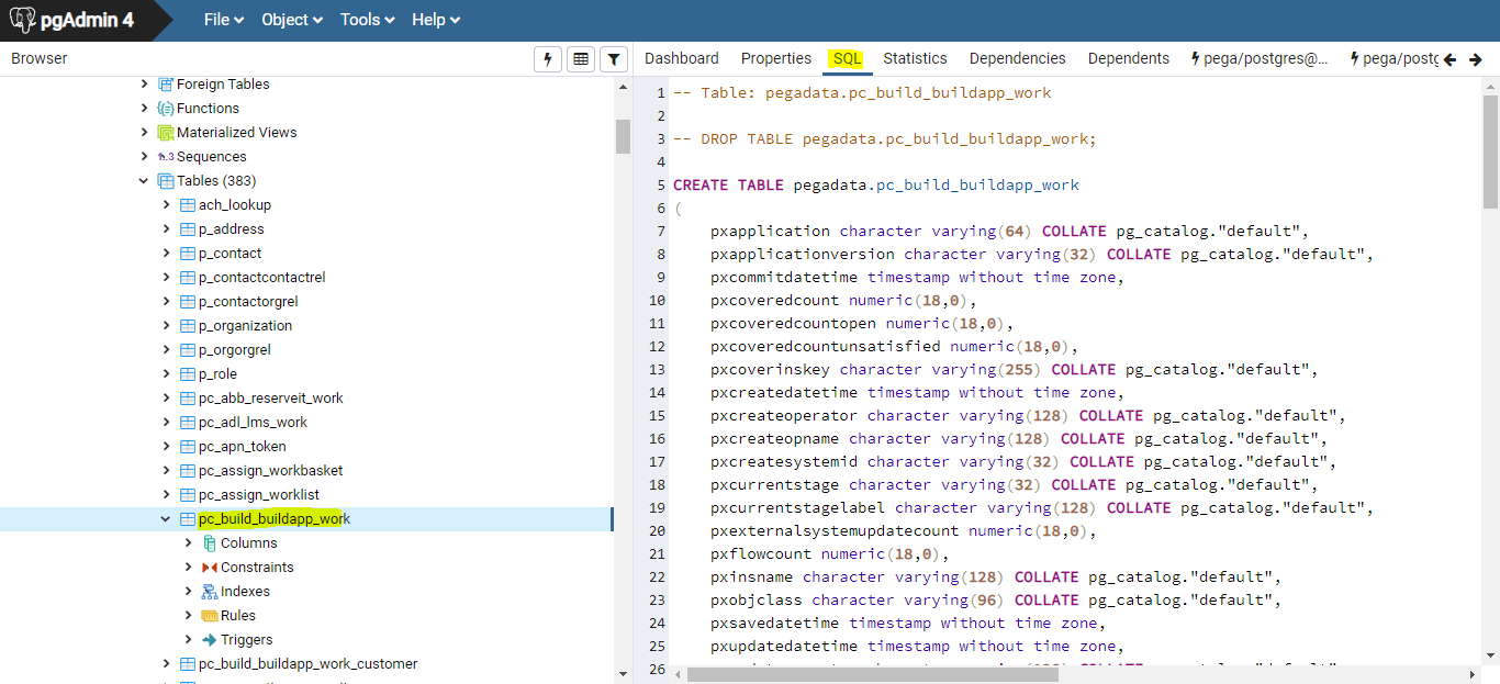 Pega Learnings: How to map a class to a table in Pega