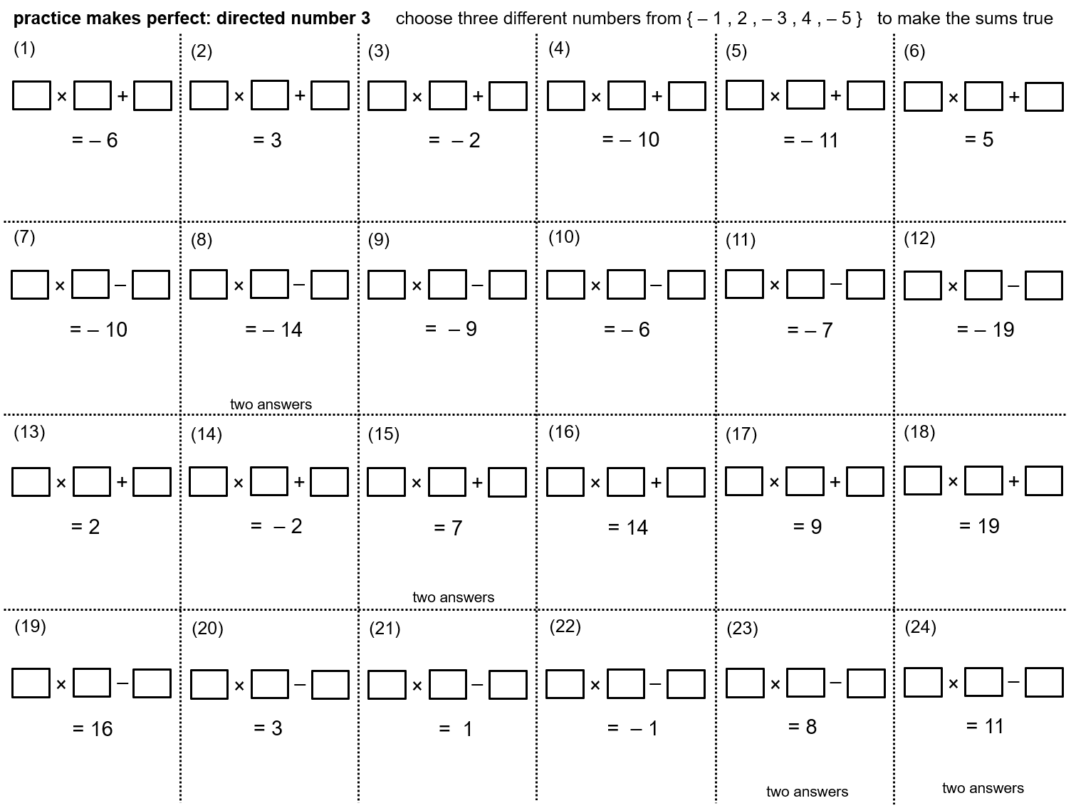 MEDIAN Don Steward mathematics teaching: directed number practice makes ...