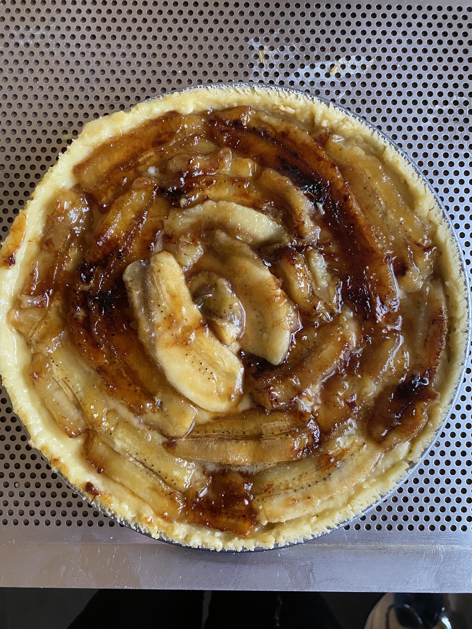 Tarte à la banane caramélisée