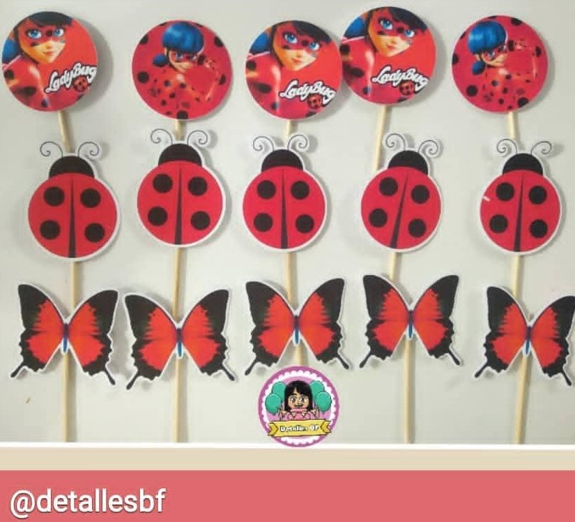 Mini Topper Ladybug - Mis Toppers Tus Toppers