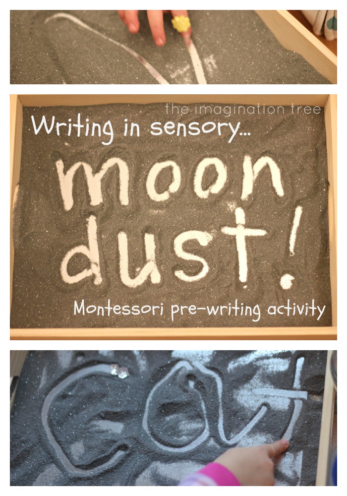 Moon Dust Sensory Writing Tray - The Imagination Tree