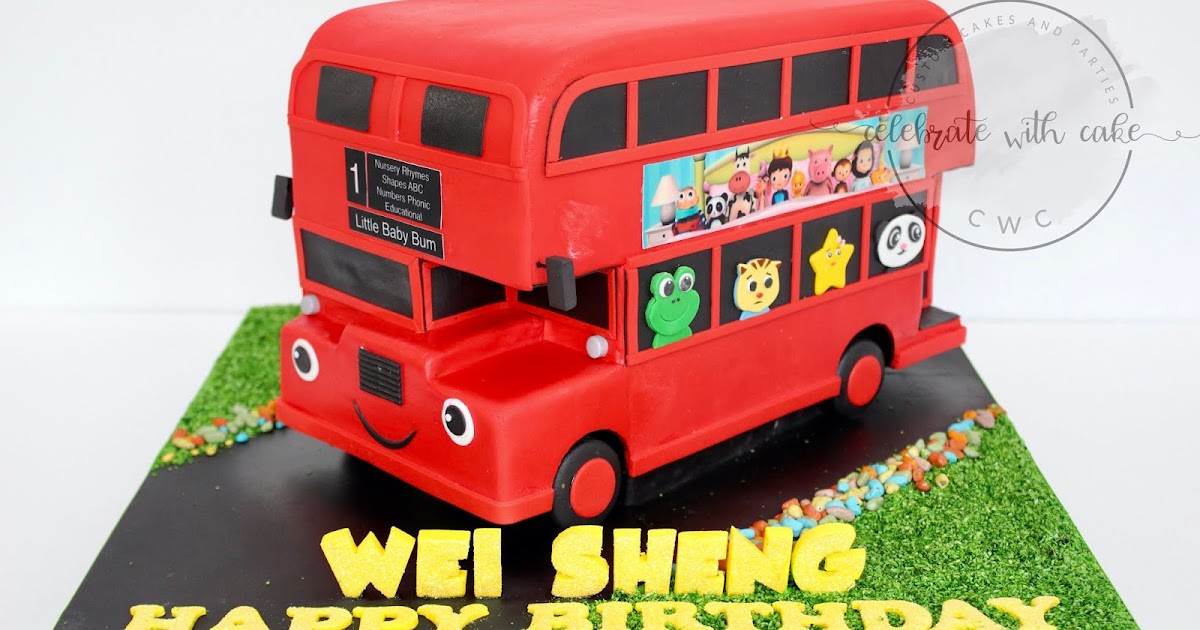 Celebrate with Cake!: Baby Bum 3D sculpted double decker Bus Cake