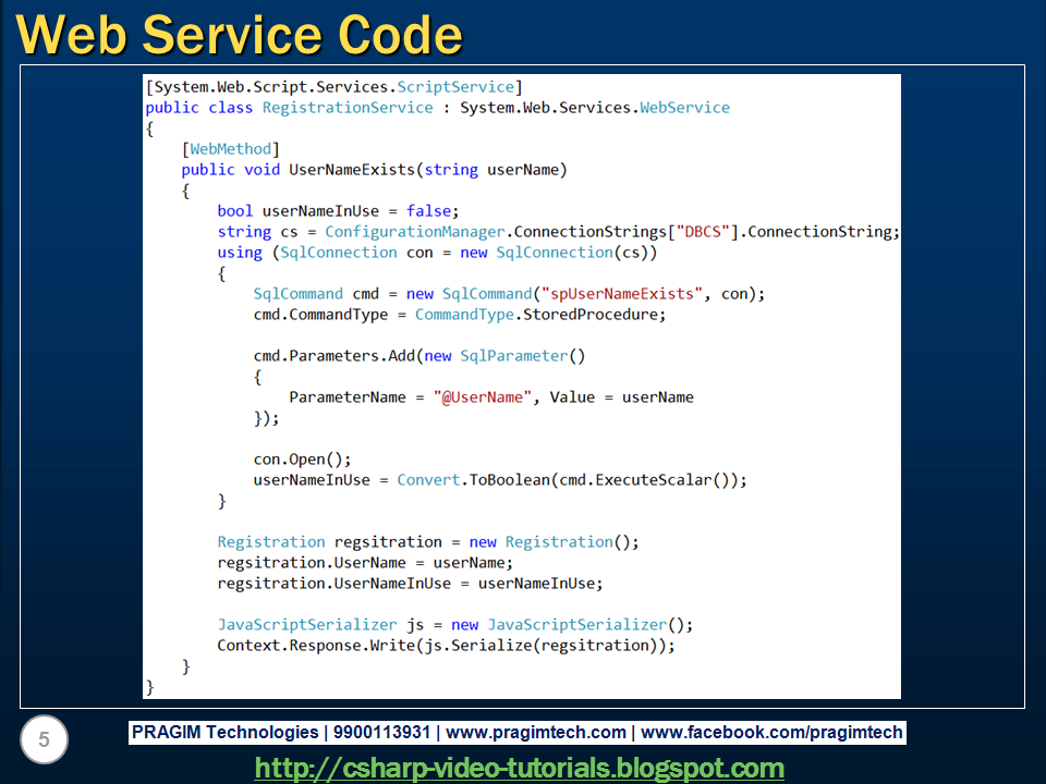 Sql Server Net And C Video Tutorial Check If Username Exists In Database With Ajax