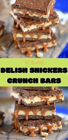 DELISH NO BAKE SNICKERS CRUNCH BARS - Feeding Yours Life