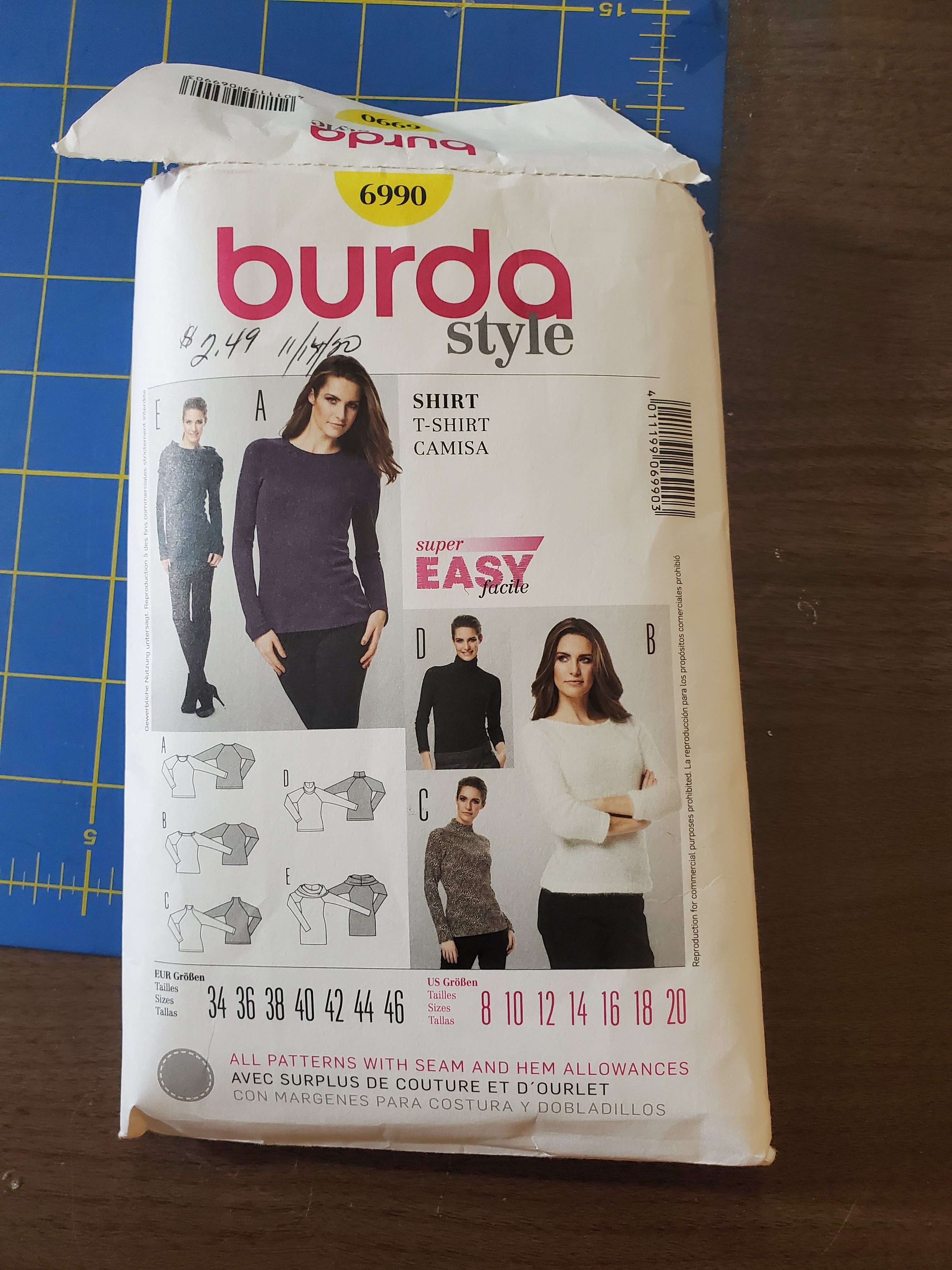 The Mahogany Stylist: Sweater Knits - A Difference In Sizing Burda ...