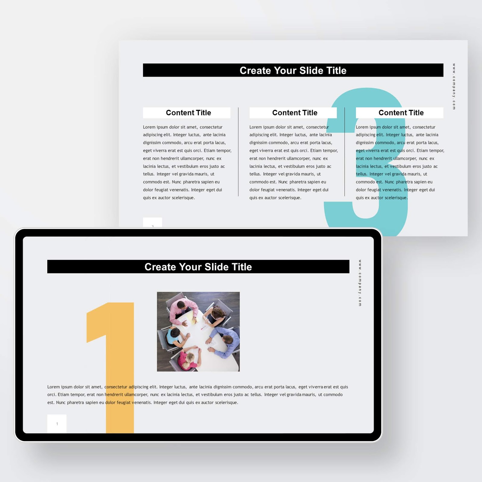 Background Big Number PowerPoint Templates - PowerPoint Free