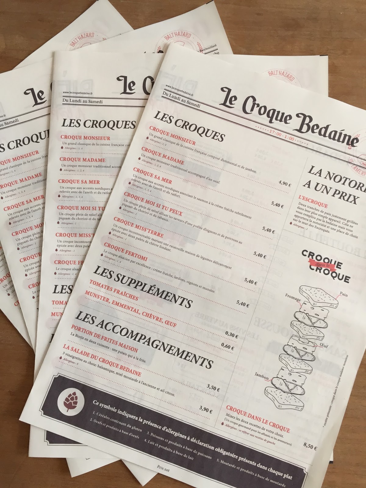 Menus de restaurant : Le Croque Bedaine imprime ses menus format journal