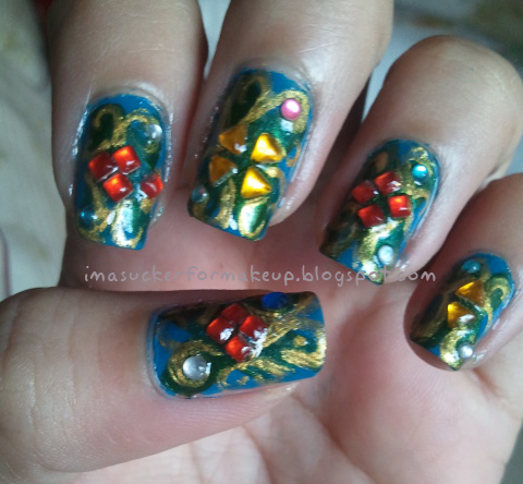 imasuckerformakeup: Tutorial: Bohemian/Arabic nails!