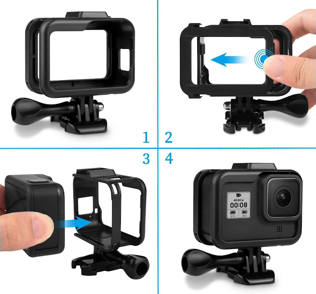 Taisioner Protective Housing Case for GoPro Hero 8 Black Protect Frame ...