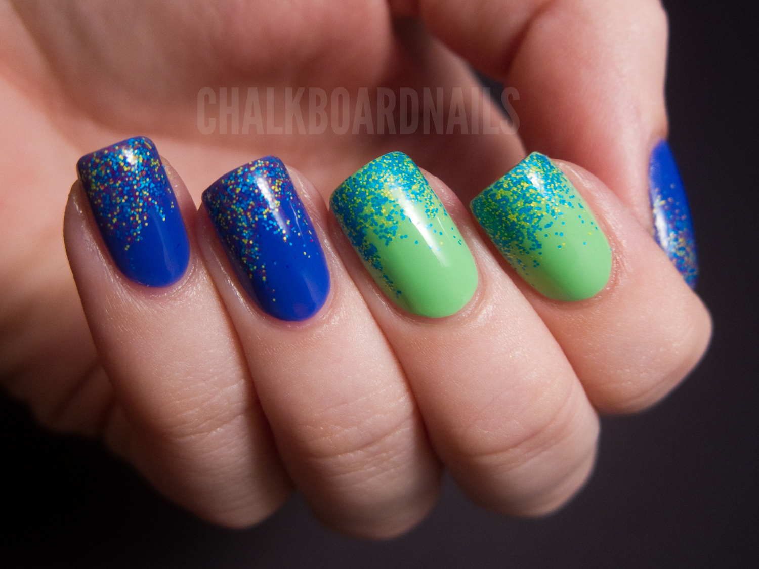 Floam and Pinkerbell Glitter Gradients | Chalkboard Nails | Phoenix ...