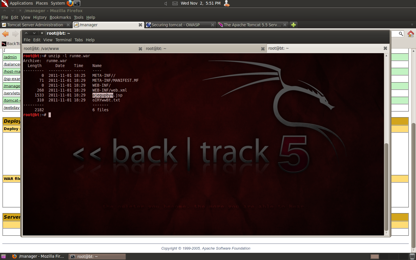 Security Padawan: Attacking Metasploitable - tomcat, this is .War!